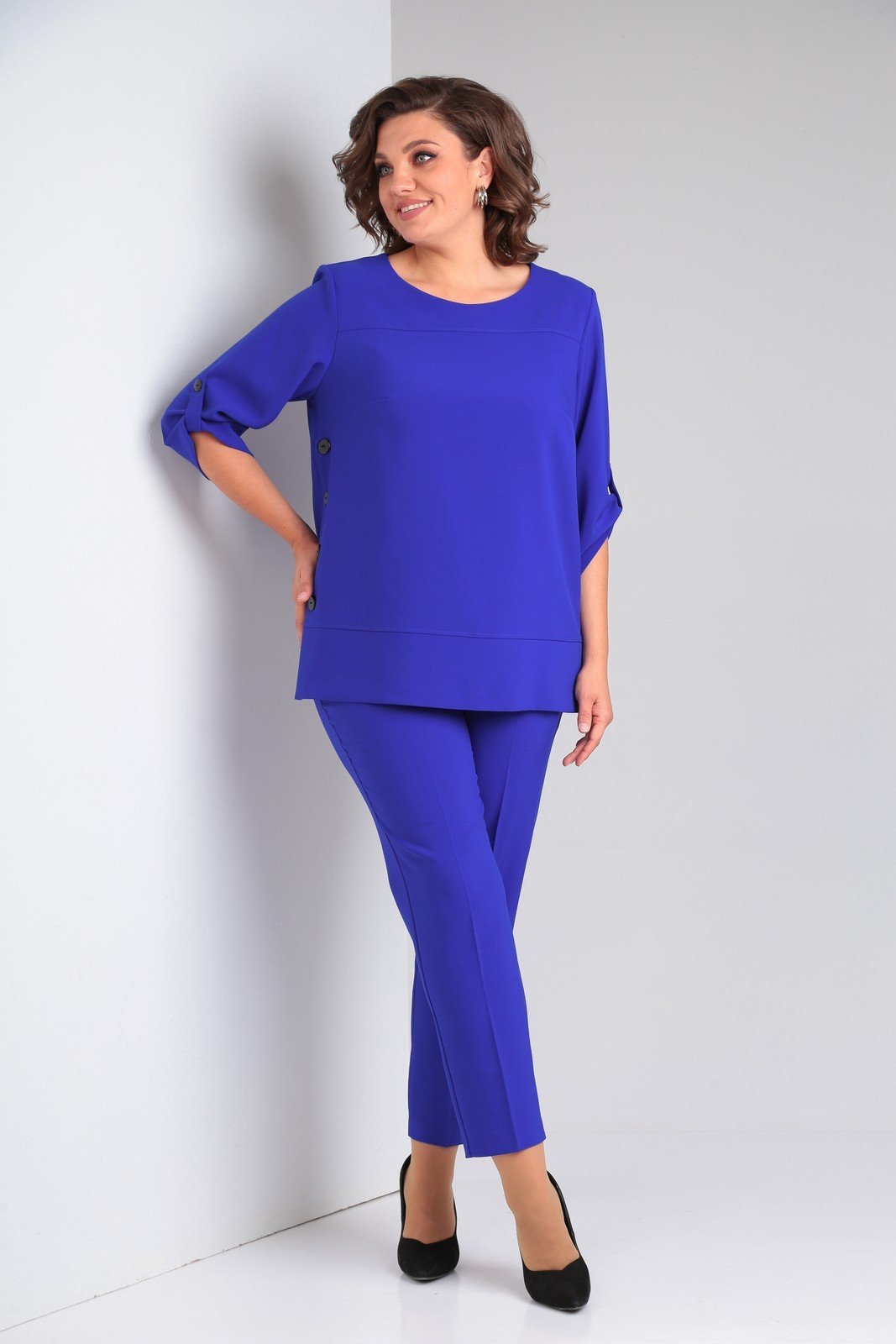 Костюм брючный 1856 электрик POCHERK купить в интернет магазине Велесмода